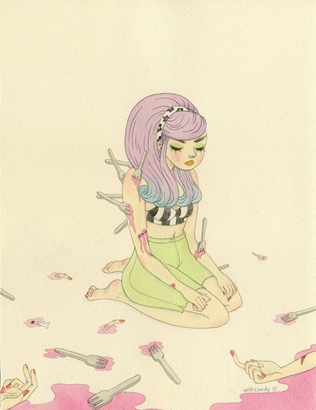 裹著糖衣的毒藥！粉嫩外表的叛逆女孩插畫集Wishcandy | Wishcandy、Sashiko Yuen、插畫、叛逆、粉嫩 | 生活發現 ...