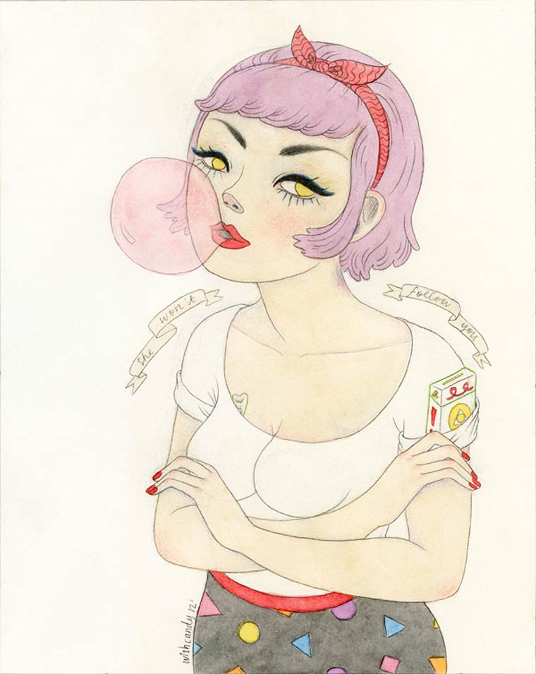 像我這樣的女孩有點奇怪！繽紛系微獵奇女子插畫 | Sashiko Yuen、獵奇、女子、繽紛、Wishcandy | 妞書房 | 妞新聞 ...