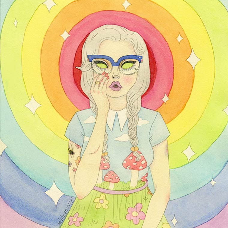 像我這樣的女孩有點奇怪！繽紛系微獵奇女子插畫 | Sashiko Yuen、獵奇、女子、繽紛、Wishcandy | 妞書房 | 妞新聞 ...