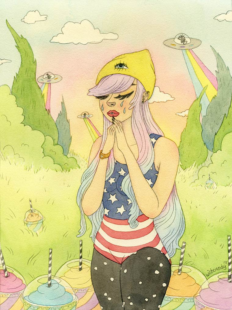 像我這樣的女孩有點奇怪！繽紛系微獵奇女子插畫 | Sashiko Yuen、獵奇、女子、繽紛、Wishcandy | 妞書房 | 妞新聞 ...